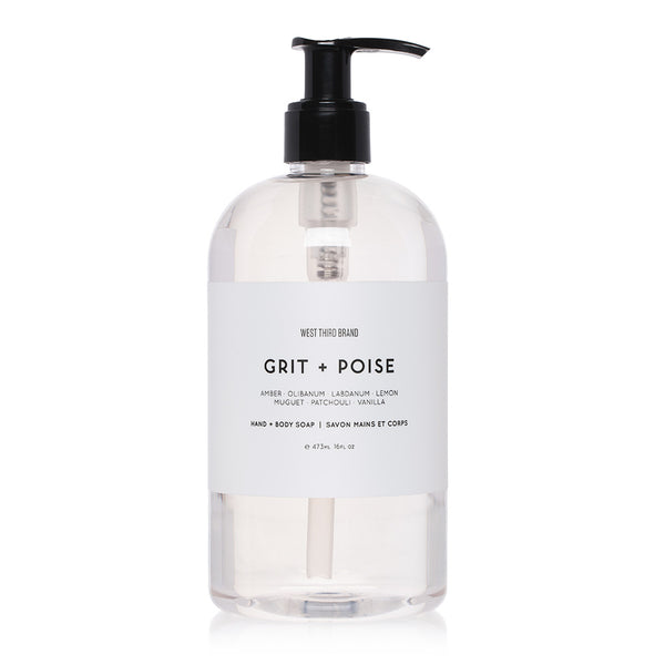 West Third Brand | Hand + Body Soap | Grit + Poise